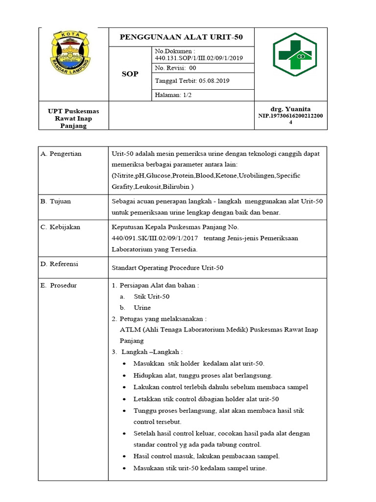 Penggunaan Alat Urit | PDF
