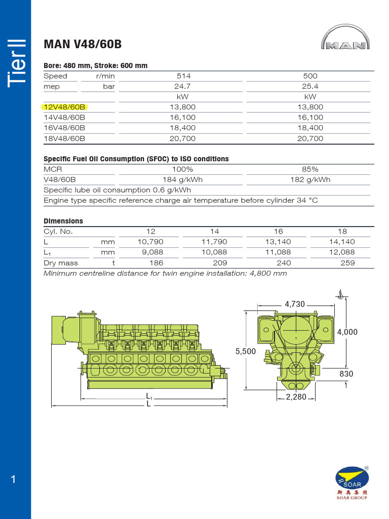 MAN Prop Engine V48-60B | PDF | Vehicle Parts | Rotating Machines