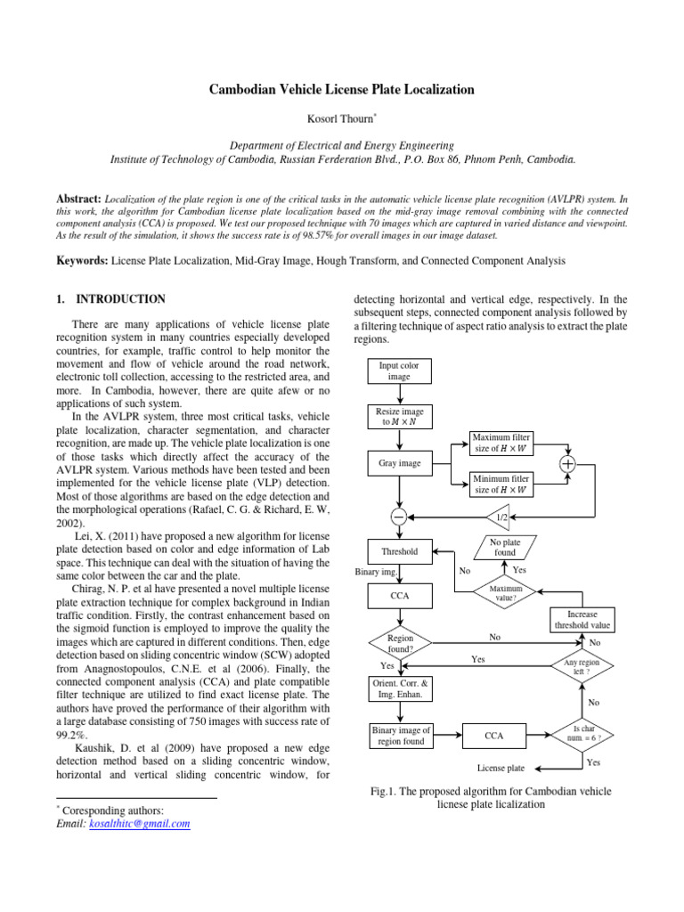 Cambodian Vehicle L Incense Plate Localization | PDF | Algorithms | Computer Science