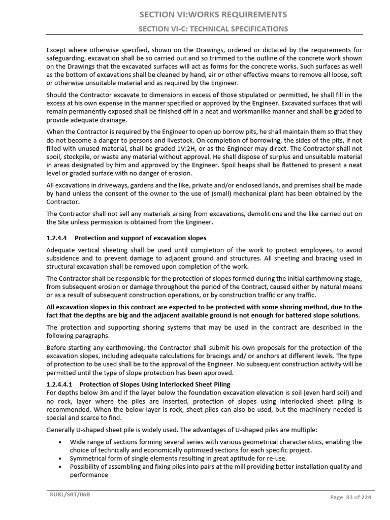 Specification-Interlocking Sheet Piling | PDF | Deep Foundation | Sheet ...