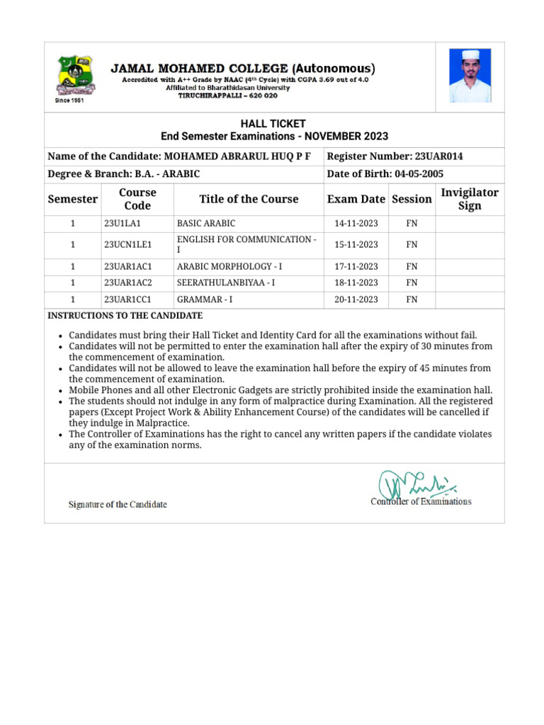 Jamal Mohamed College | PDF