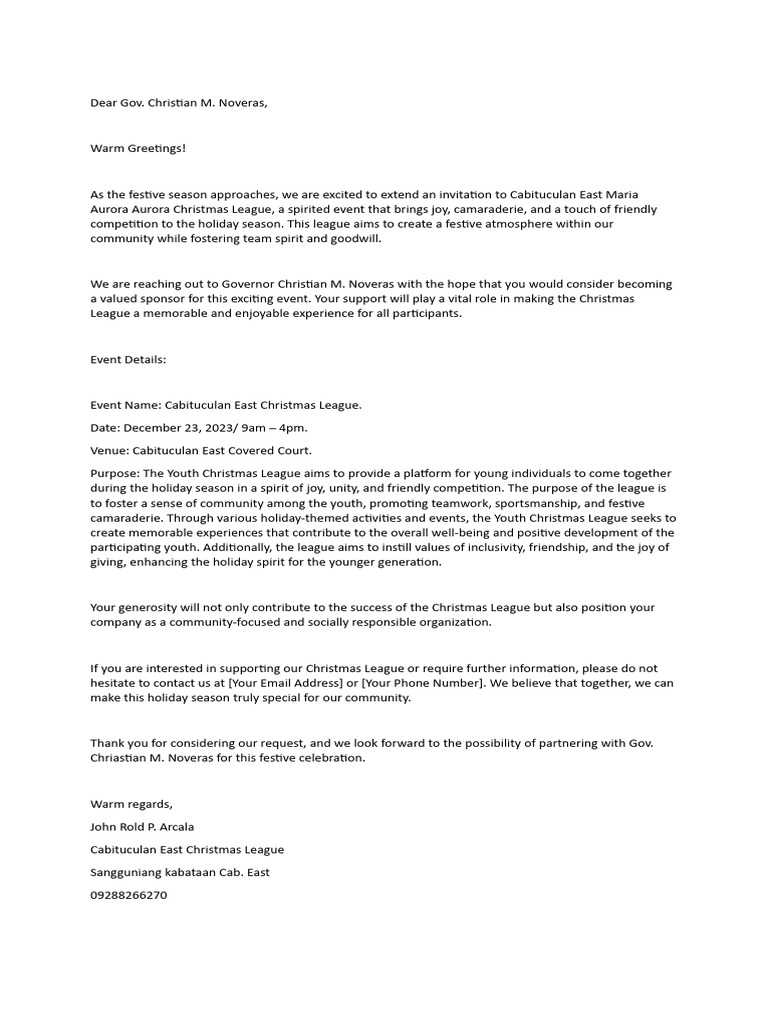 Solicitation Letter | PDF