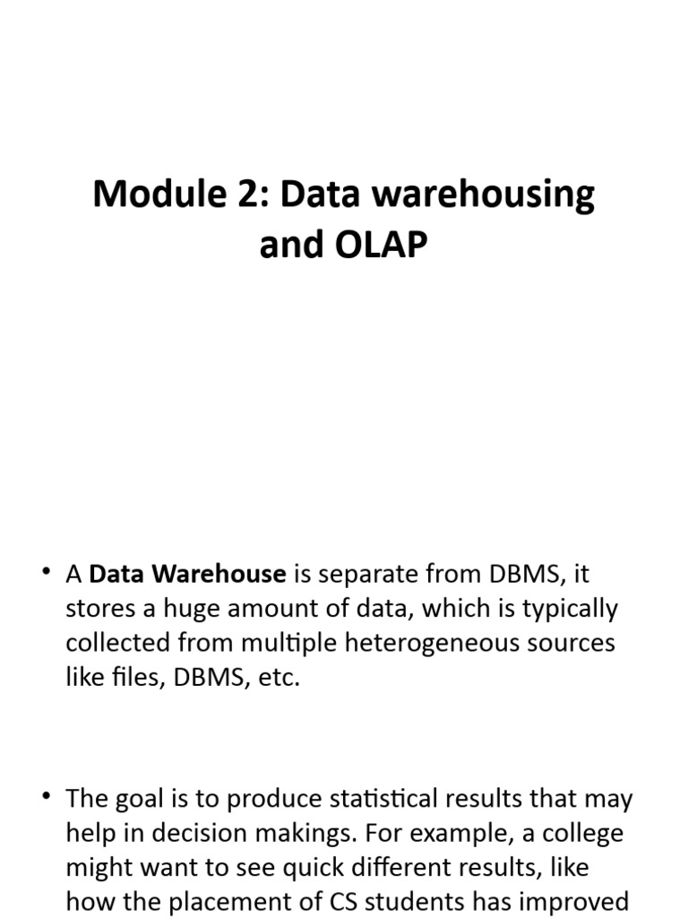 Introduction To DW | PDF | Data Warehouse | Databases
