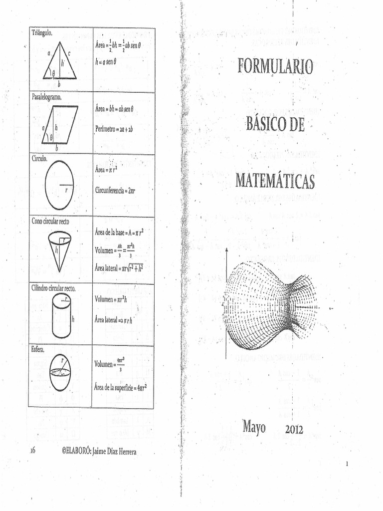 Formulario de Mate | PDF