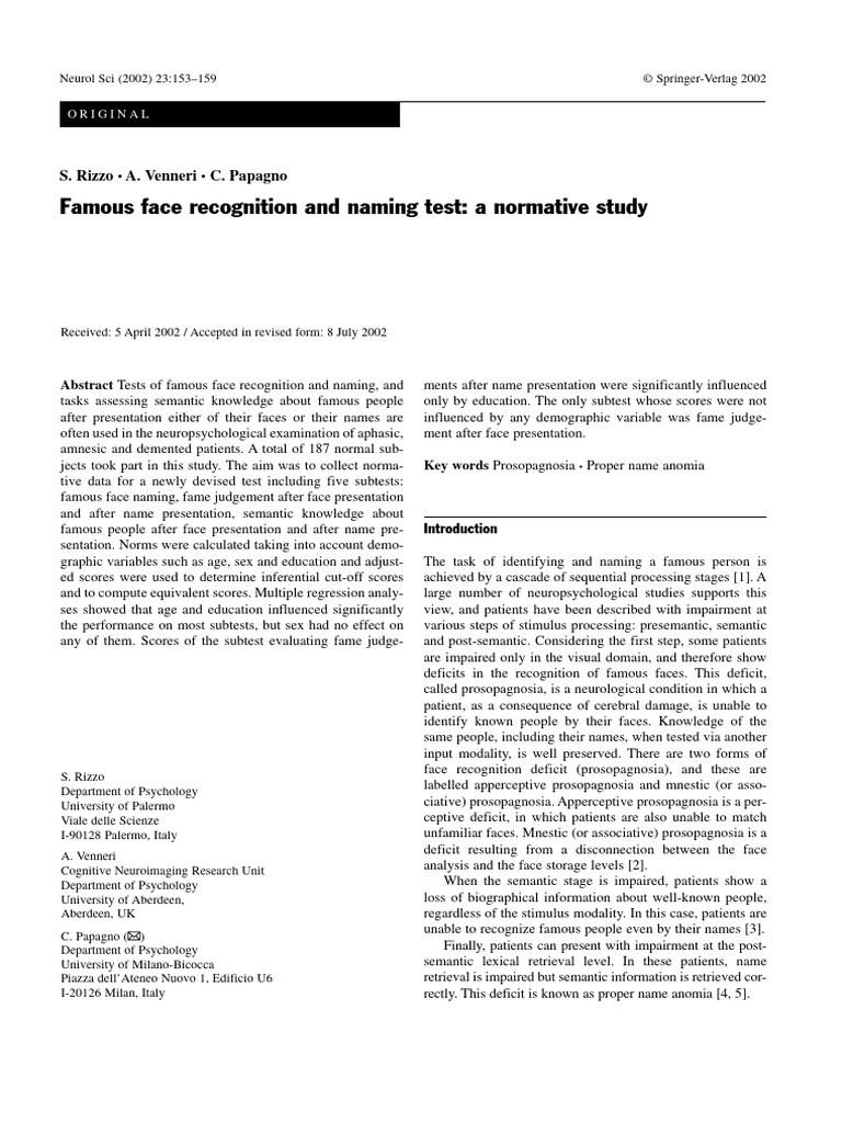 Social Cog - Face Memory | PDF | Neuroscience | Cognitive Science