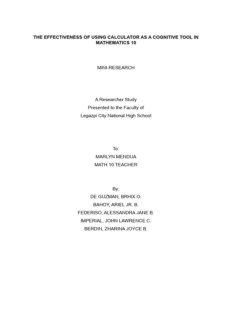 Mini Research Math Instructor | Download Free PDF | Mathematics ...