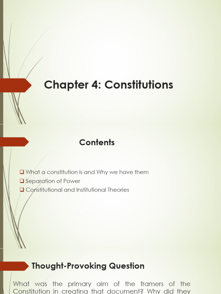 Chapter 4 Constitutions Download Free Pdf Separation Of Powers
