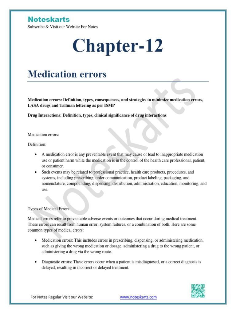 Chapter 12 Hospital Pharmacy Notes Complete Notes by Noteskarts Acc To ...