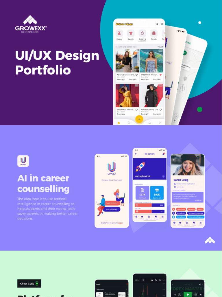GrowExx UI UX-Portfolio | PDF