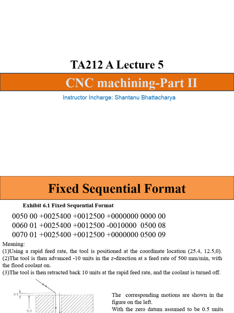 Lecture 5 CNC Part II | PDF | Cartesian Coordinate System | Machining