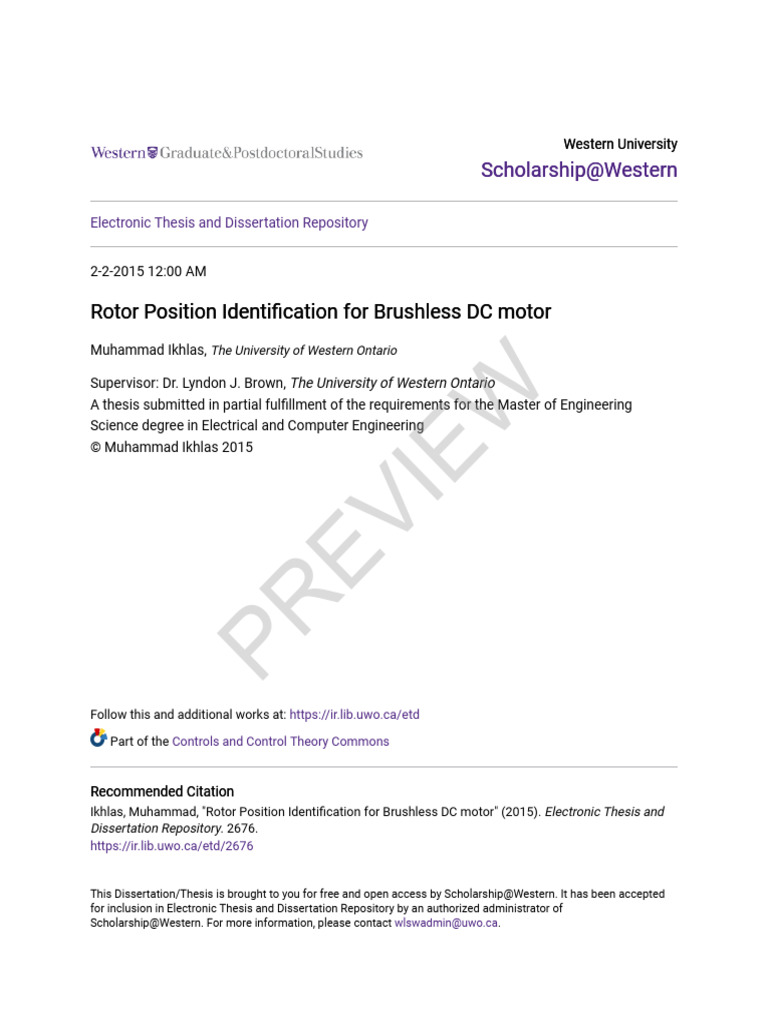 Preview: Rotor Position Identification For Brushless DC Motor Rotor ...