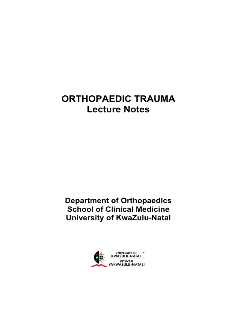 Orthopaedic Trauma Lecture Notes MBCHB | PDF | Hip | Anatomical Terms ...