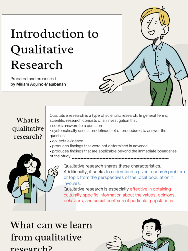 Introduction To Qualitative Research | PDF | Qualitative Research ...