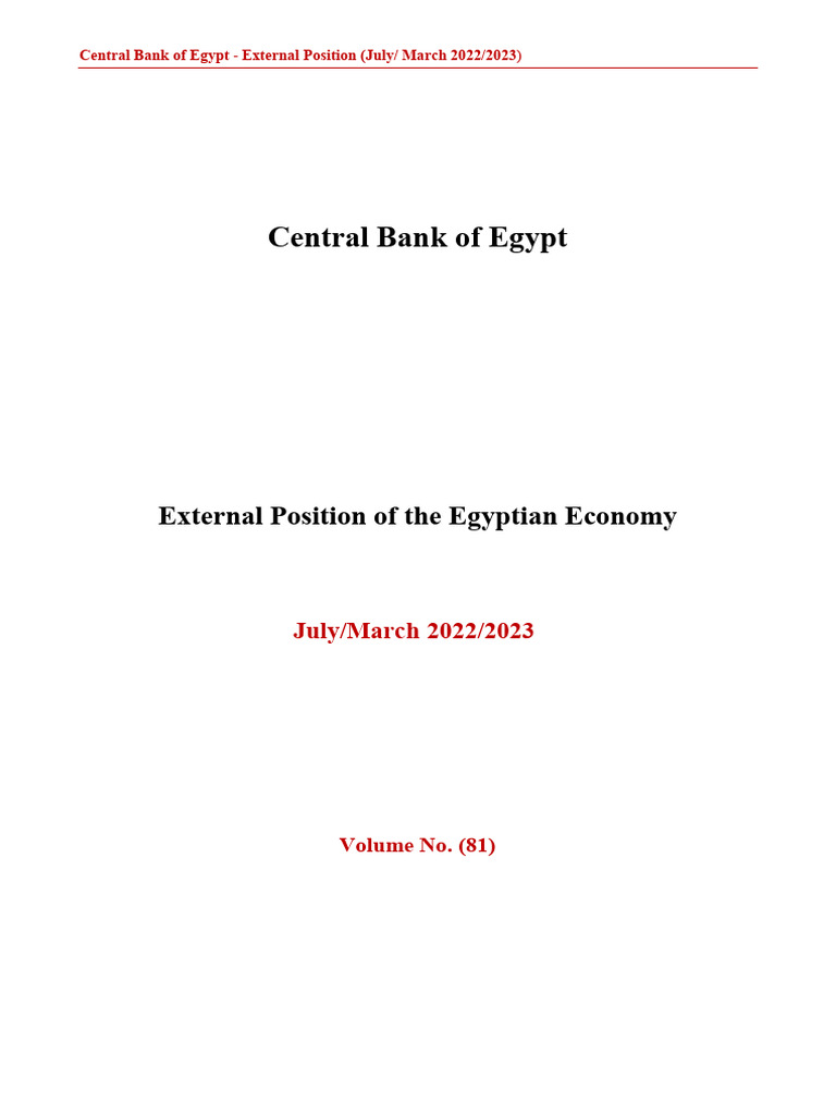External Position 81 | PDF | Balance Of Payments | External Debt