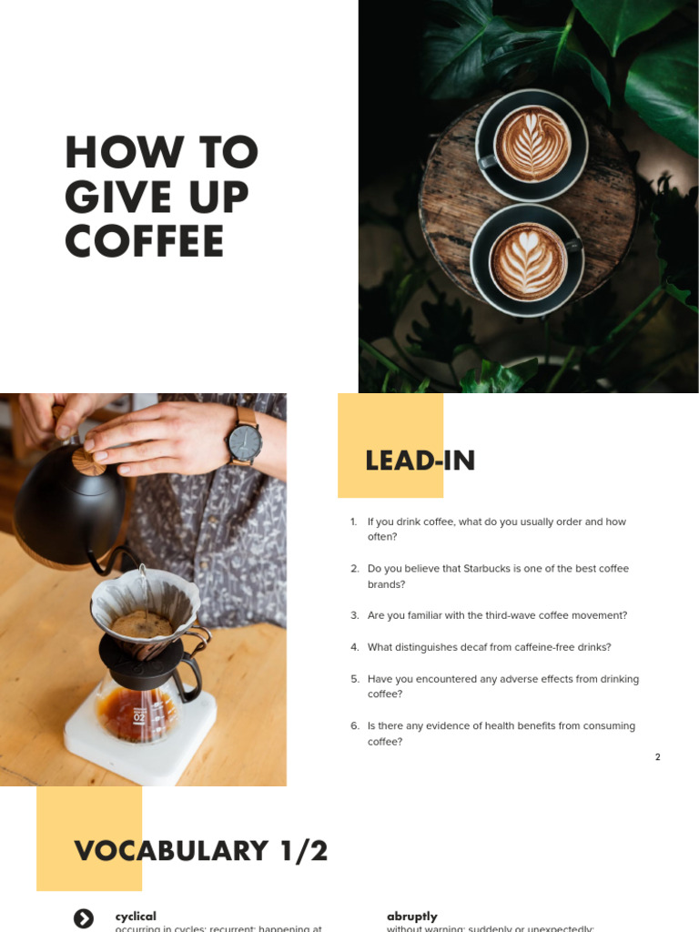 C1 - How To Give Up Coffee | Download Free PDF | Caffeine | Clinical ...