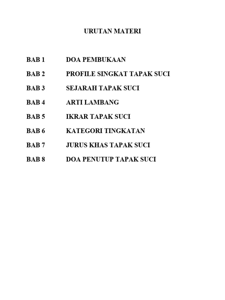 Sejarah dan Profil Tapak Suci | PDF