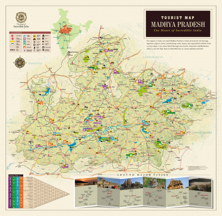 MP Tourist Map | PDF