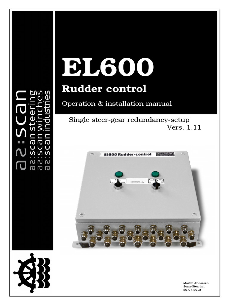 EL600 single rudder redundancy setup v1.11 | PDF | Fuse (Electrical ...