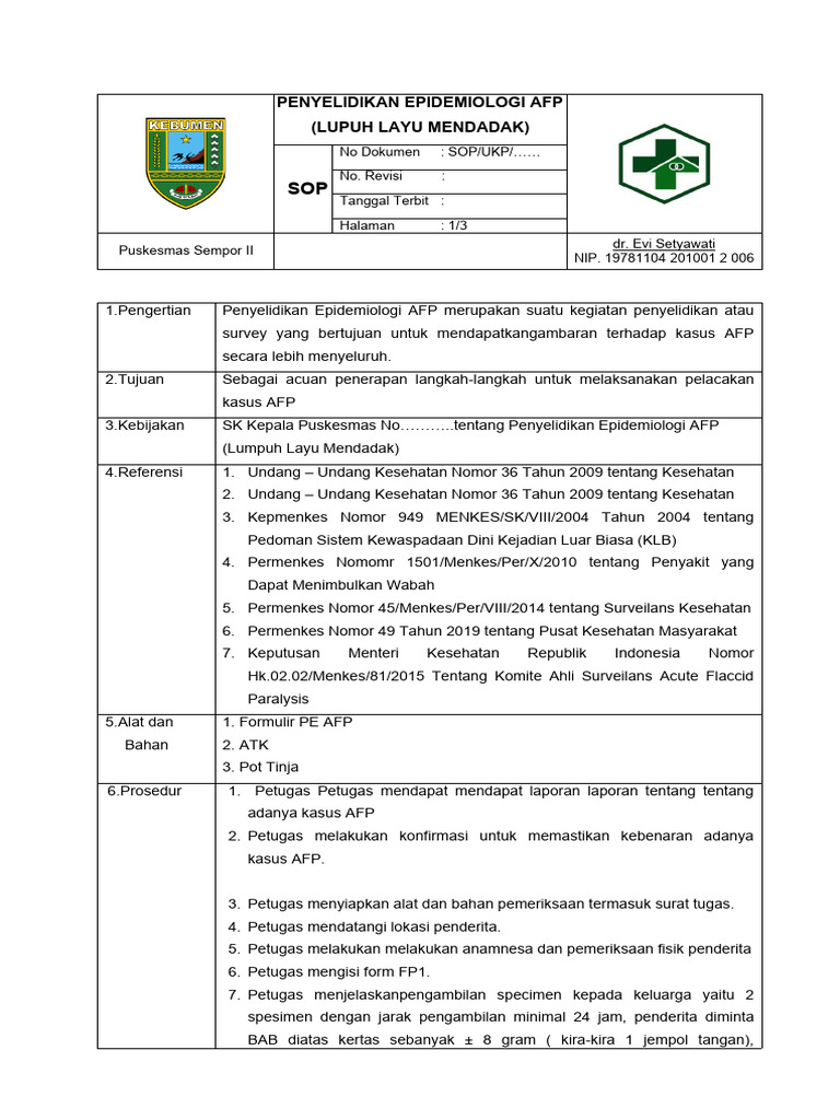 Sop Pe Afp | PDF