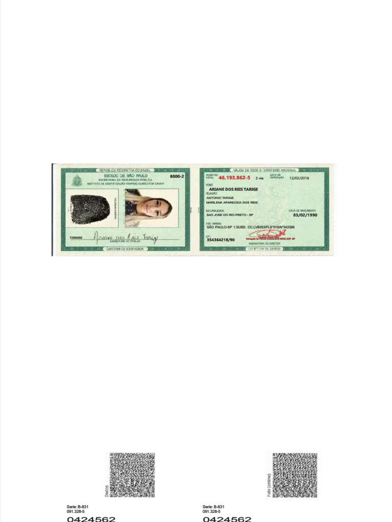 RG Sao Paulo Nova | PDF