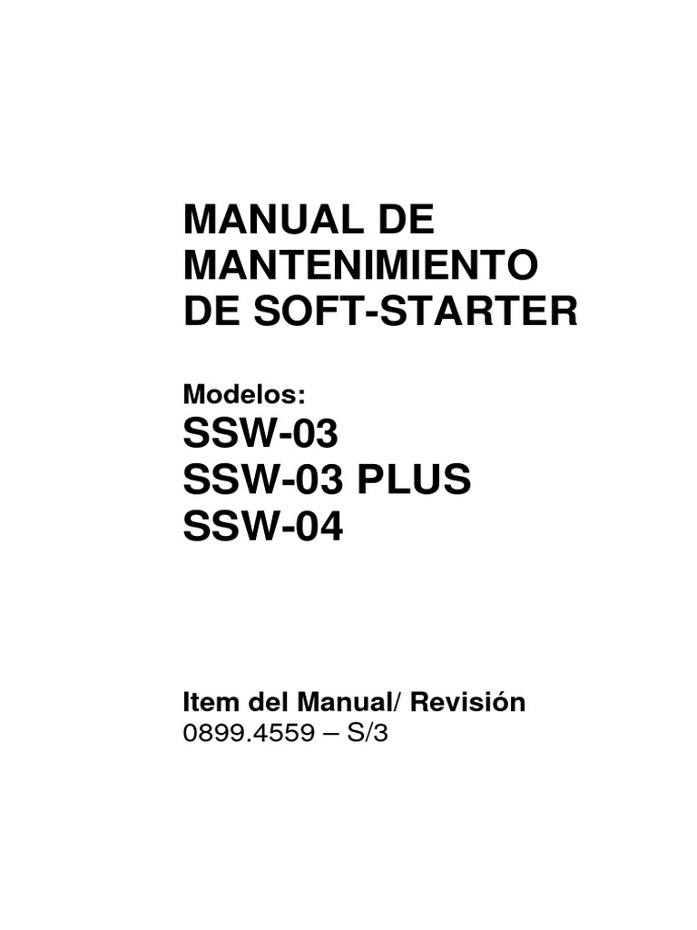 Manual Mantenimiento Soft Starter | PDF | Descarga electrostática | Electromagnetismo