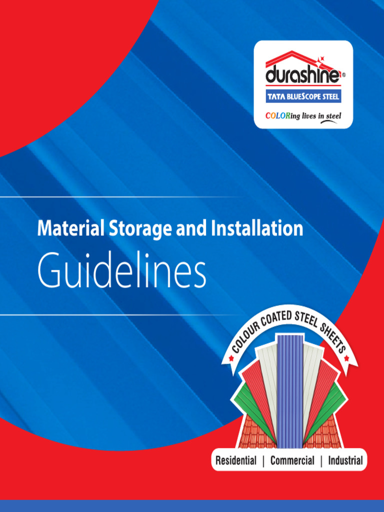 Durashine PL Material Storage and Installation Guidelines | PDF | Sheet Metal | Roof