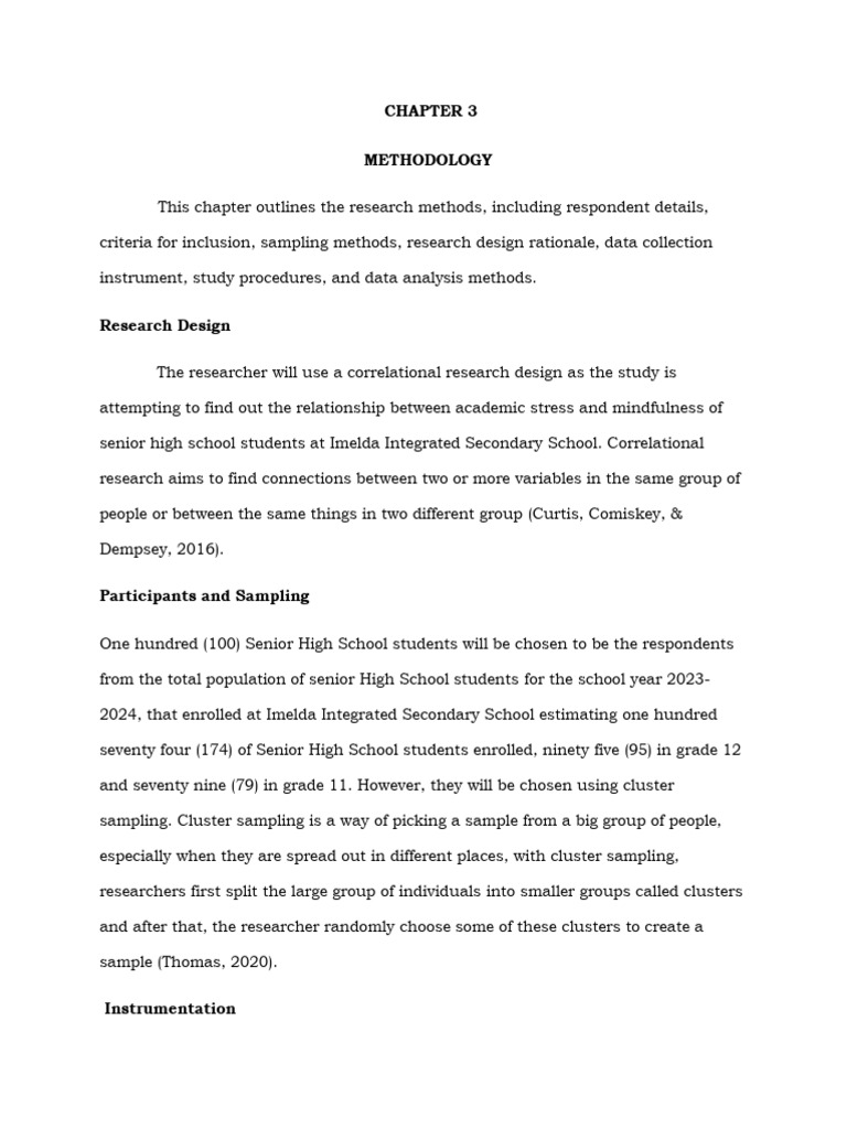 Ace CHPTR 3 Edited Version | PDF | Sampling (Statistics) | Psychology