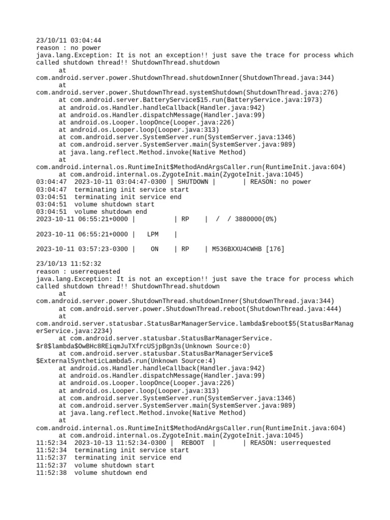 Power Off Reset Reason Backup Pdf Java Programming Language Computer Companies Of The