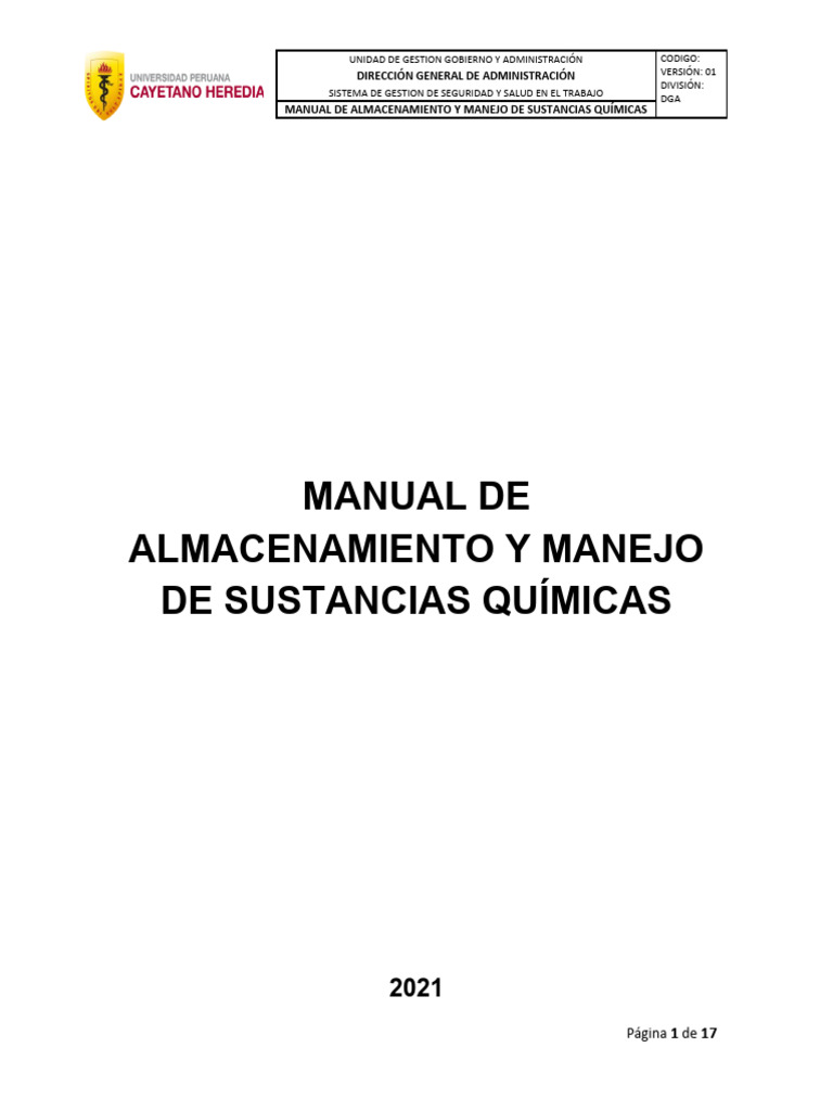 Manual de Almacenamiento y Manejo de Sustancias Químicas 202116 | PDF | Ácido acético | Ácido