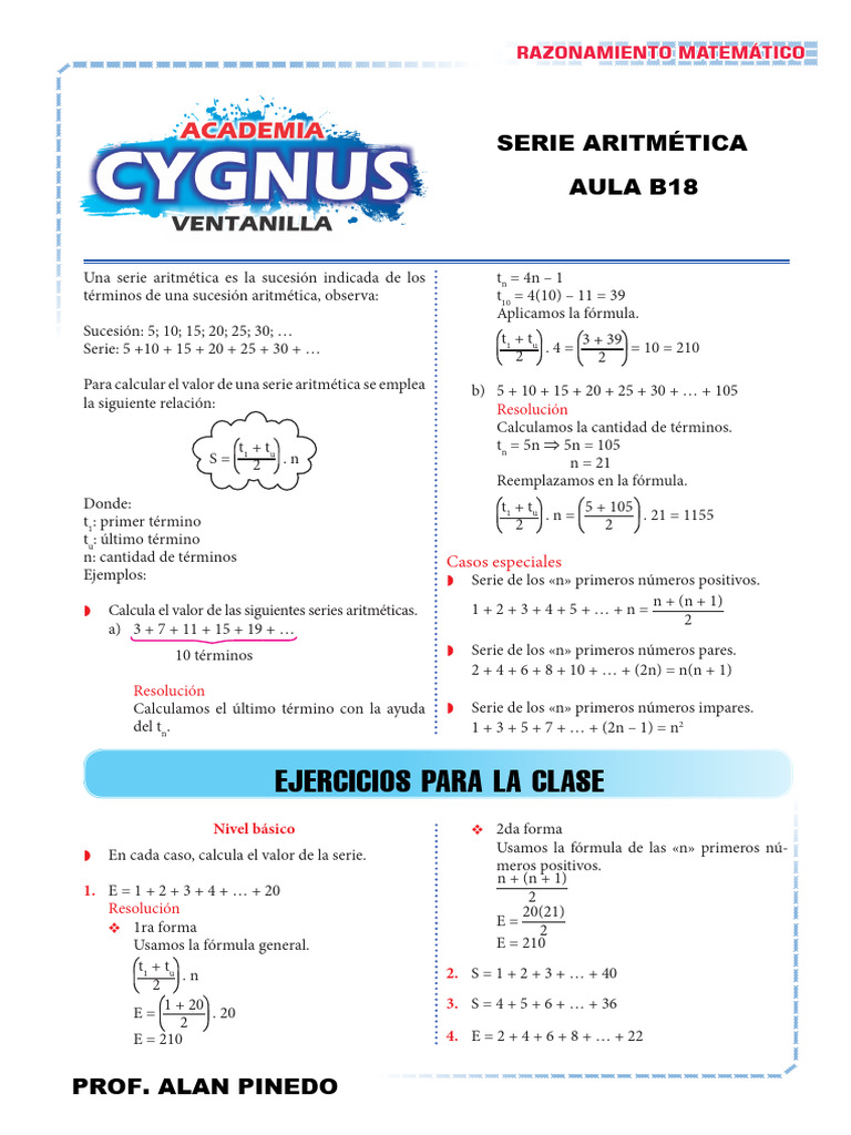 Series y Sumatorias | PDF | Cálculo | Matemática Elemental