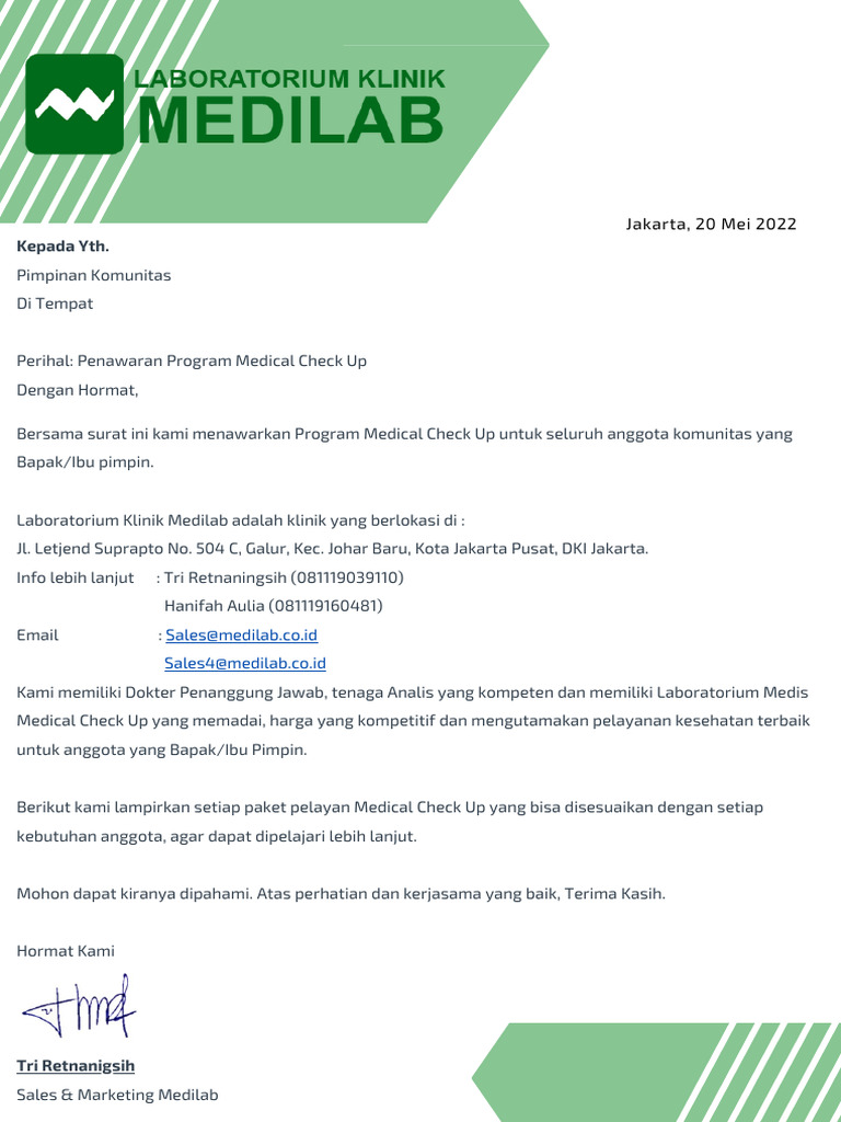 Surat Penawaran MCU | PDF