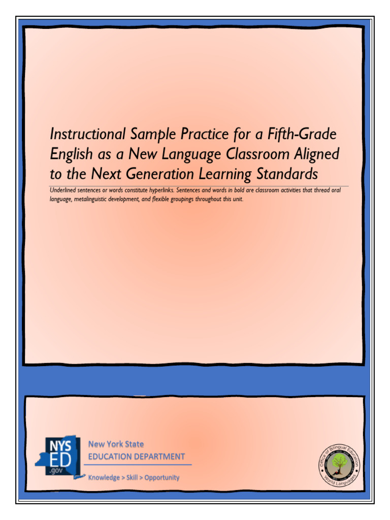 08 Ngls 5th Grade Instructional Sample Final A | PDF | English As A ...