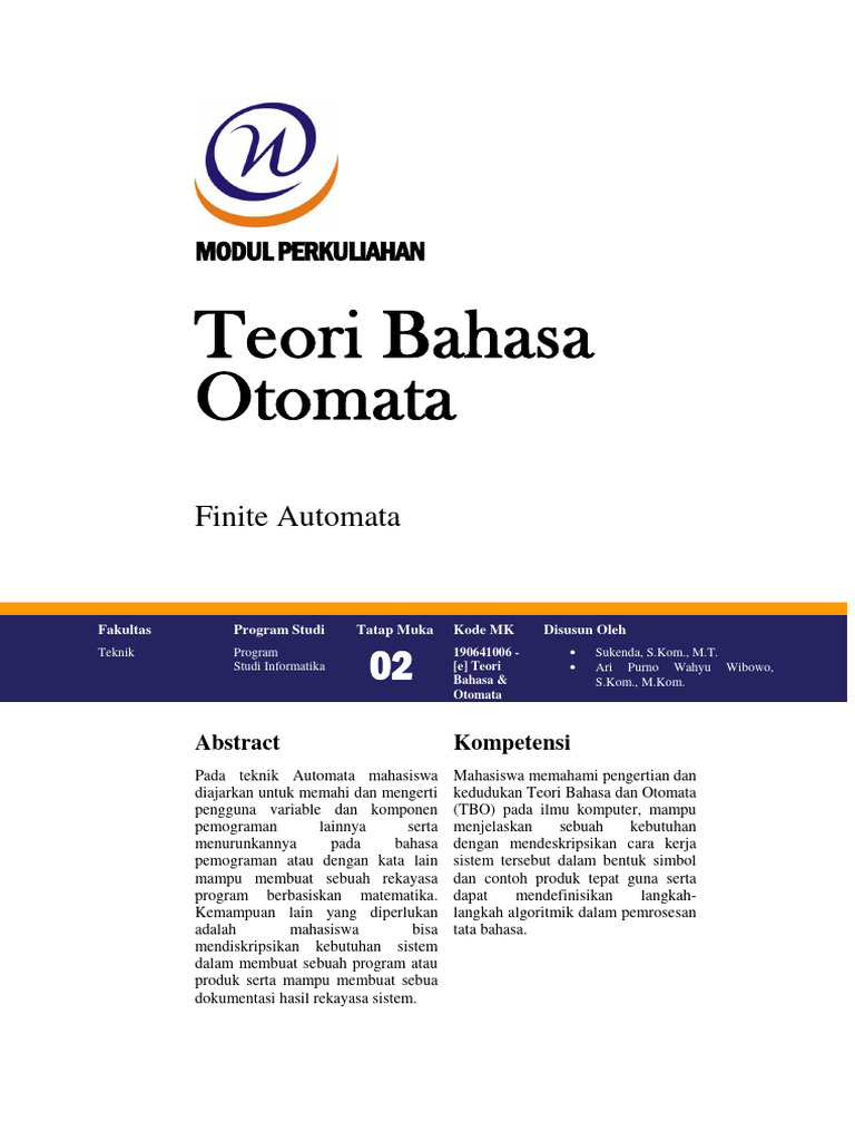 Modul 02 Otomata | PDF