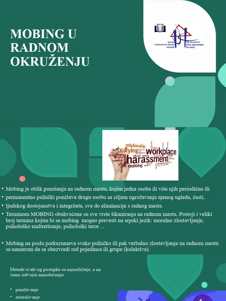 Mobing U Radnom Okruženju 2023 | PDF