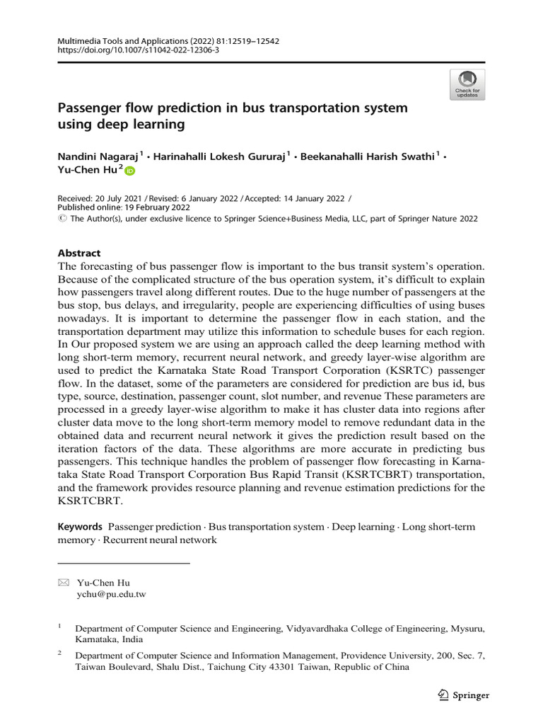 Passenger Flow Prediction in Bus Transportation System Using Deep Learning | PDF | Mean Squared ...