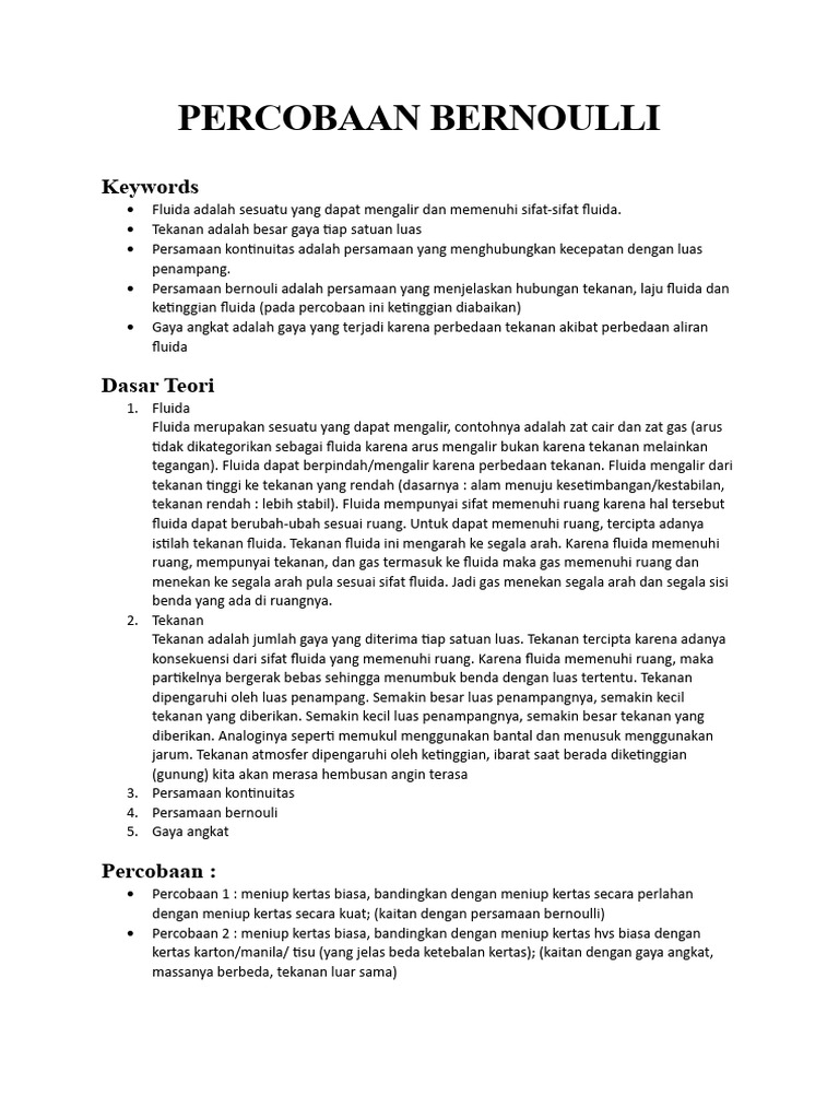 Percobaan Bernoulli | PDF