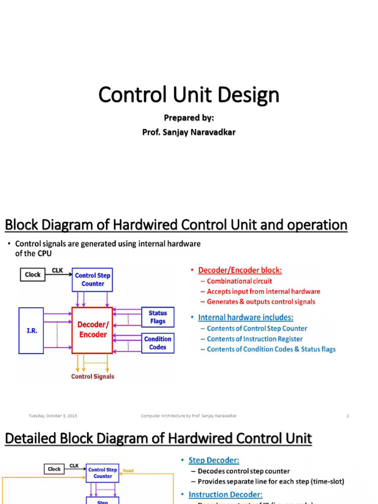 COA Control Unit Design M4-2 | PDF | Computing | Central Processing Unit COA Control Unit Design M4-2 | PDF | Computing | Central Processing Unit