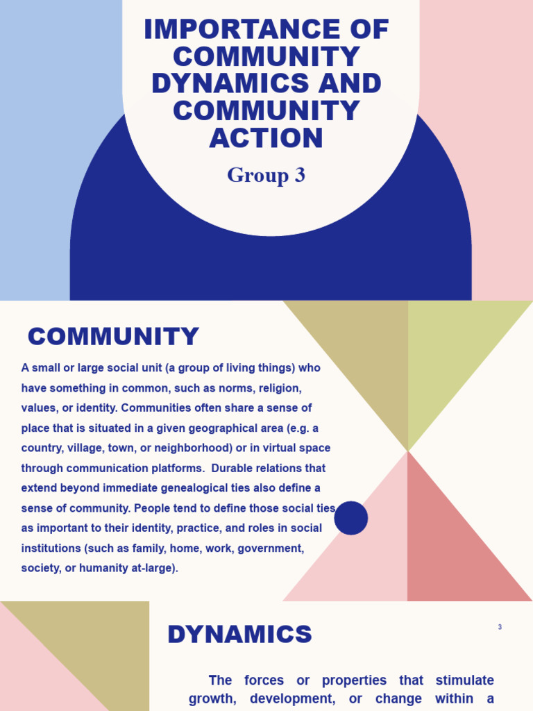 Importance of Community Dynamics and Community Action | PDF | Community ...