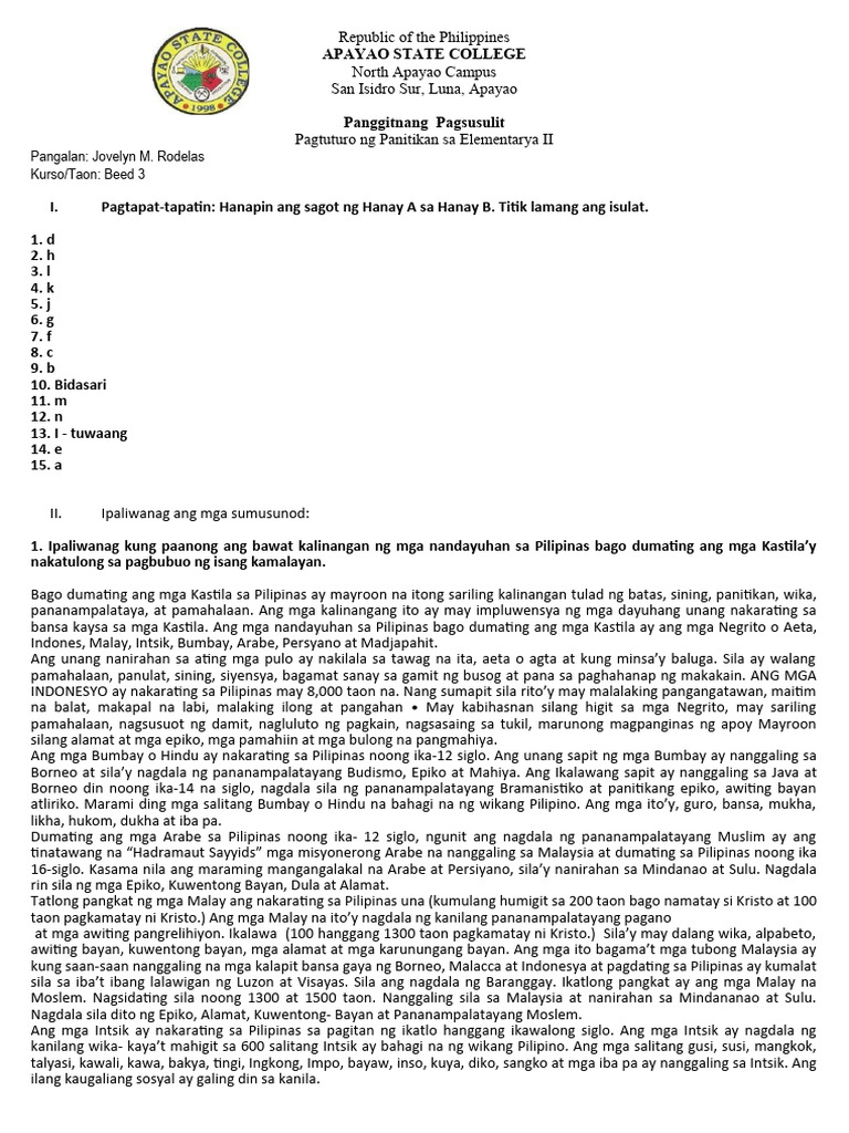 Midterm 2nd Sem 2020 2021 | PDF