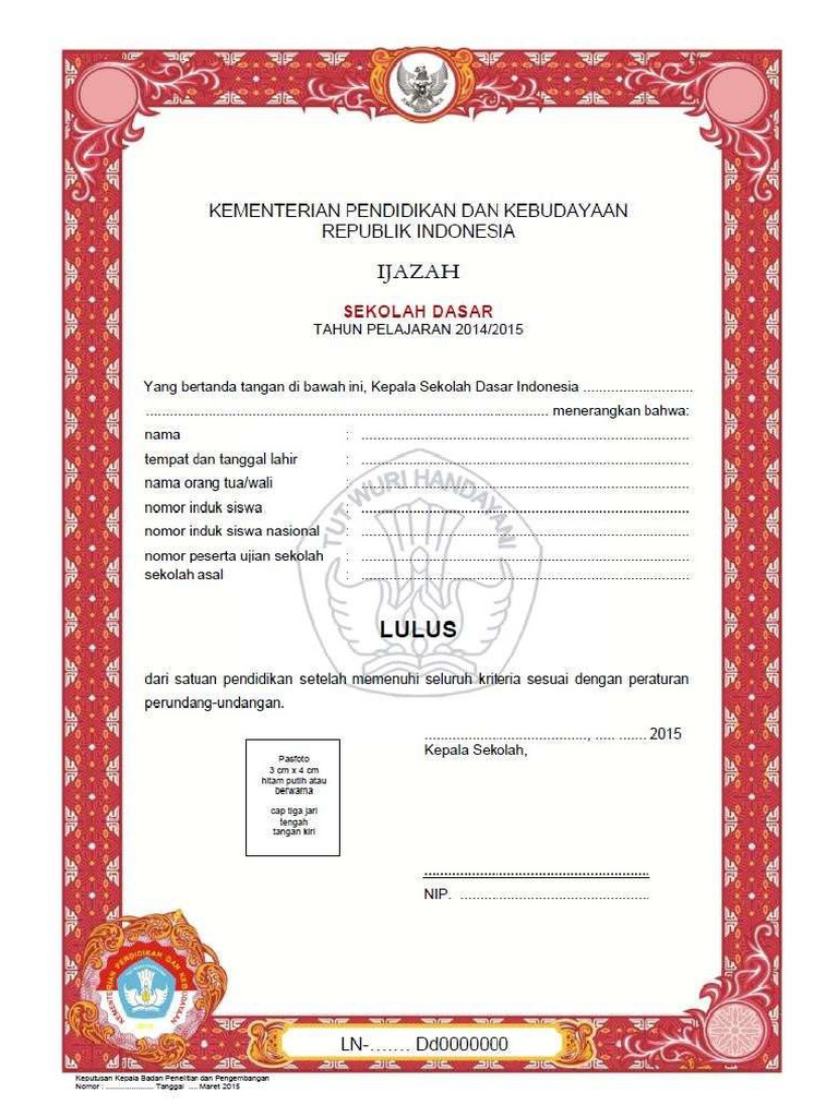 Ijazah SD | PDF