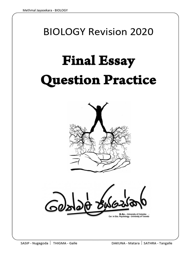2020 Bio Essay Practice Part 1 | PDF | Wellness | Science & Mathematics