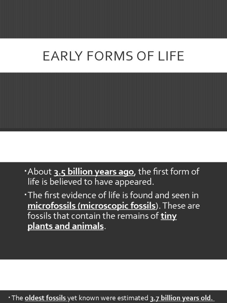 Early Forms of Life | PDF