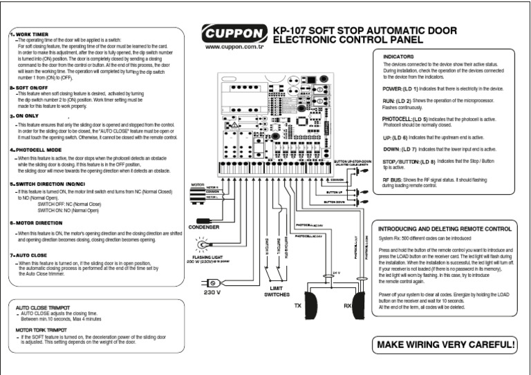KP 107 Soft Stop Automatic Door Electronic Control Panel English Eng ...