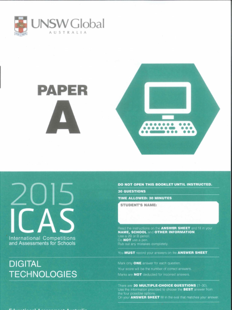 Digital Technologies Assessment Answers | PDF