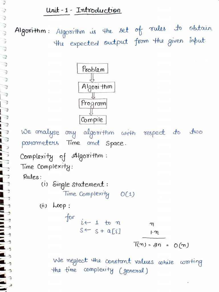 Daa Unit 1 Notes | PDF