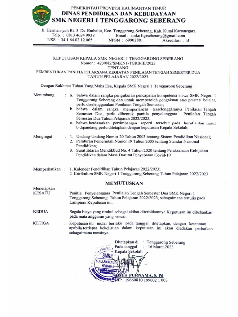 SK PTS GENAP 2023 | PDF