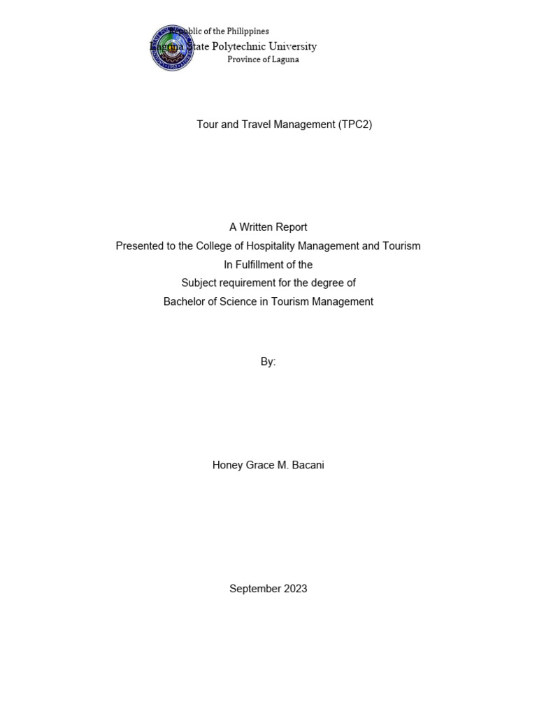 Bacani - Revised Itinerary Final | PDF | Science & Mathematics