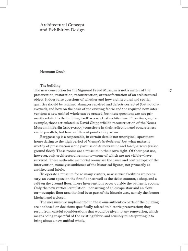 Hermann Czech's Freud Museum Design | PDF | Sigmund Freud | Museum