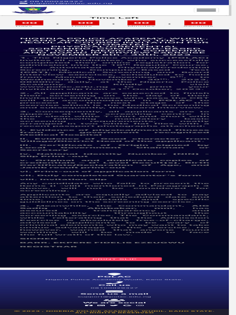 Nigeria Police Force Admission Portal NPF | PDF | Justice | Crime ...