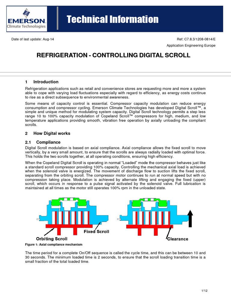 Refrigeration Controlling Digital Scroll Technical Information en GB ...